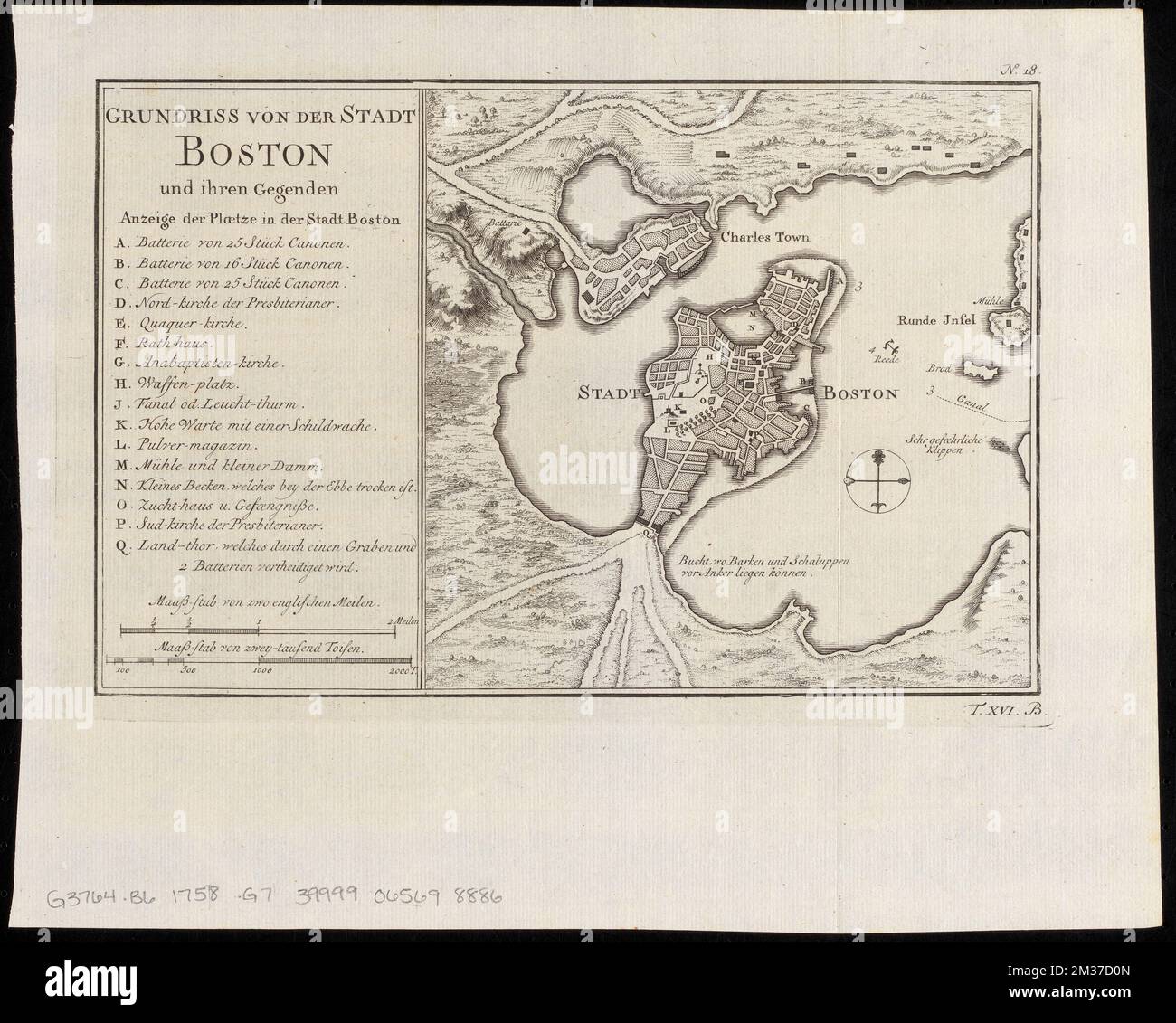 Grundriss von der stadt Boston und ihren gegenden , Boston Mass., Maps ...