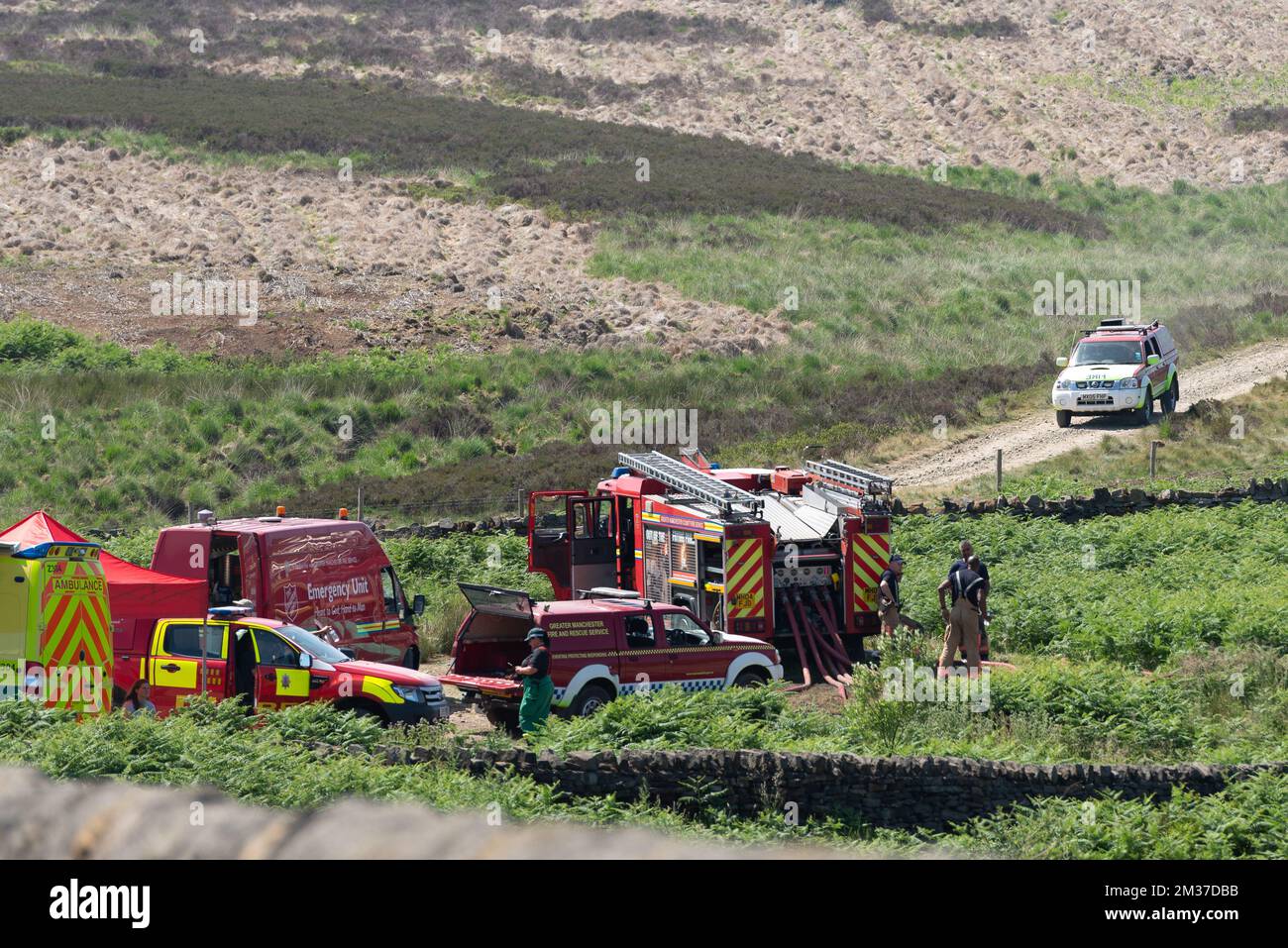 Marsden moor wildfire hi-res stock photography and images - Alamy