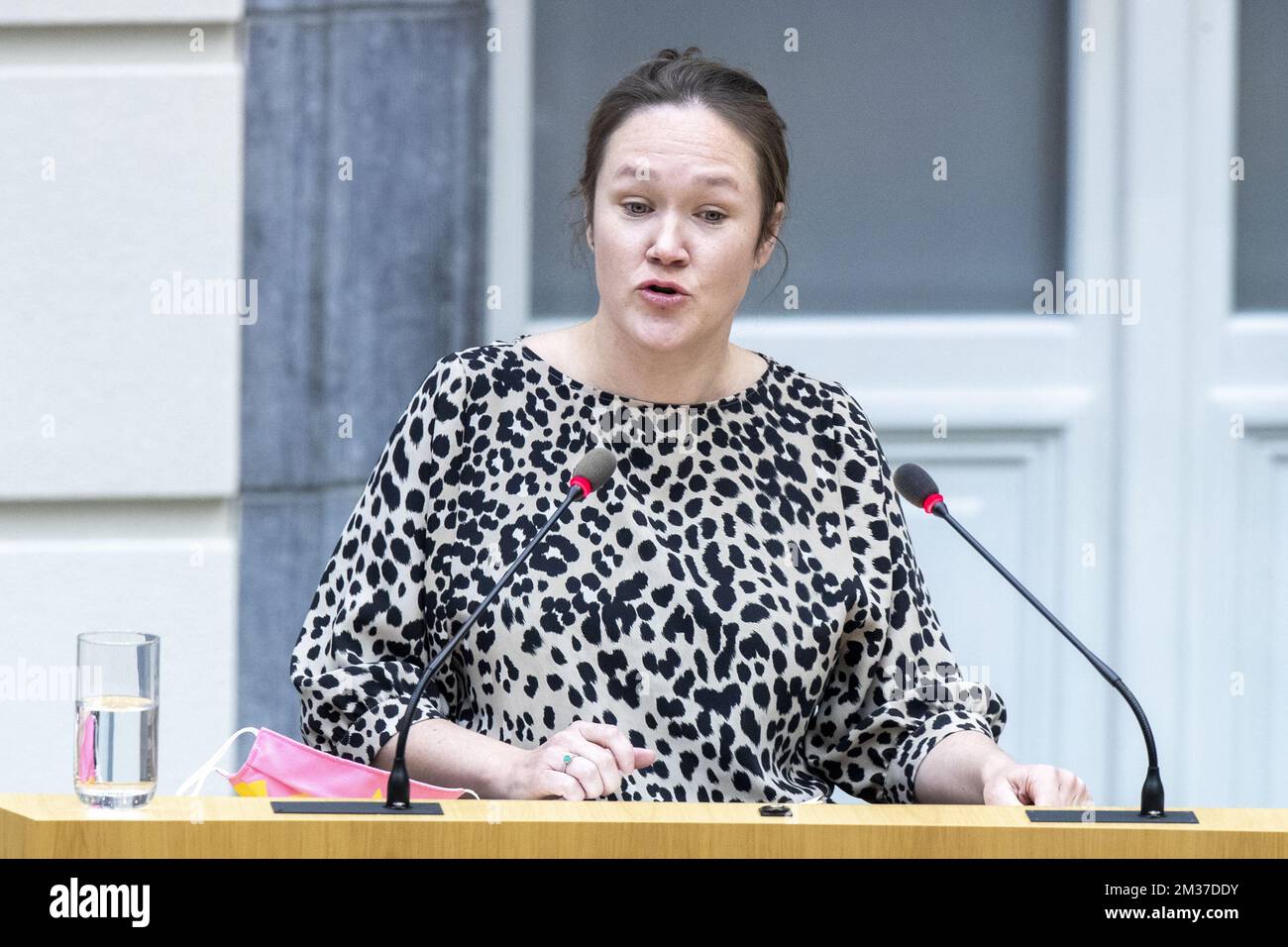 Vooruit's Hannelore Goeman pictured during a plenary session of the ...