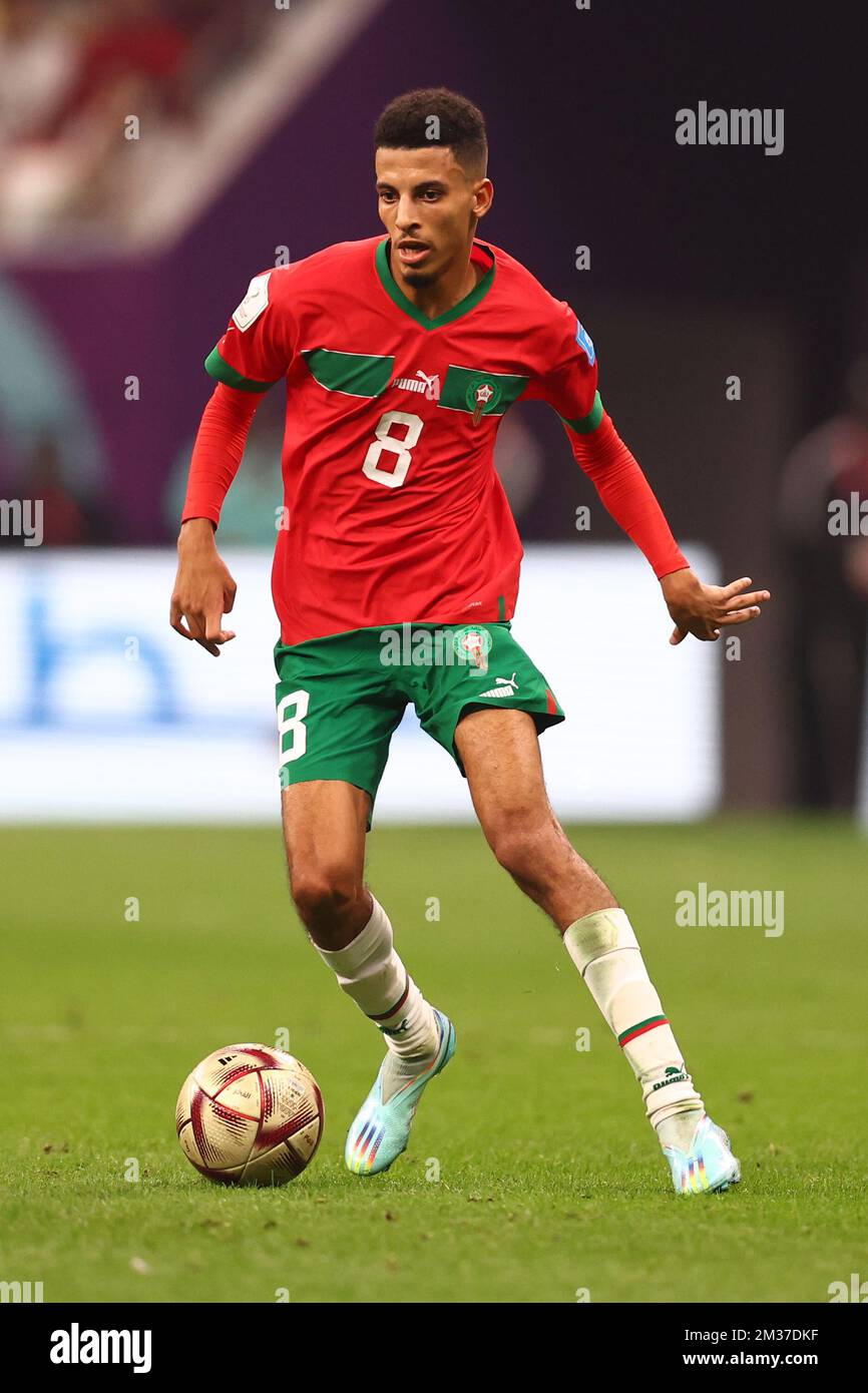 Al Khor, Qatar. 14th Dec, 2022. Azzedine Ounahi of Morocco during the ...