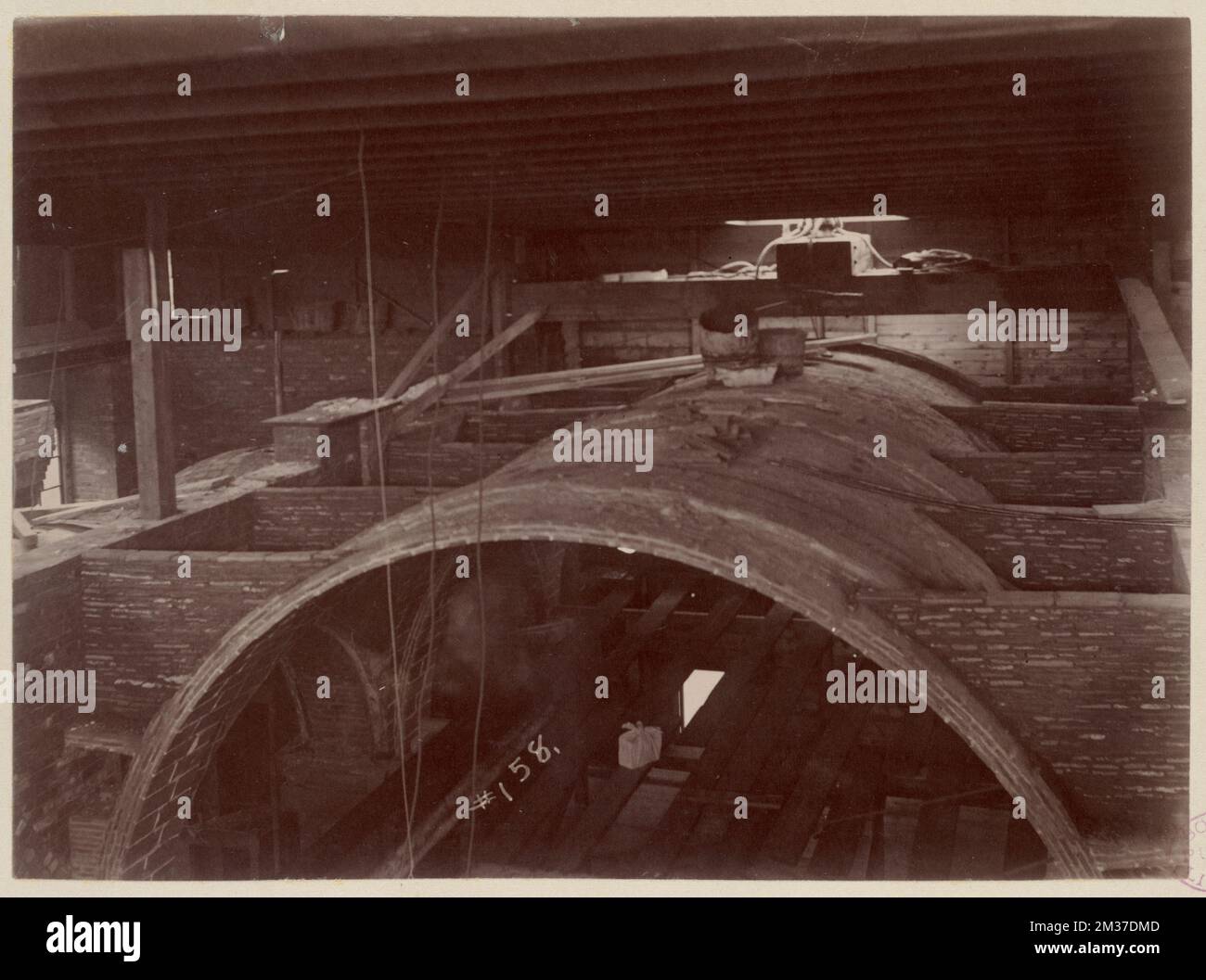 Guastavino tile arches and buttresses in entrance hall, construction of ...