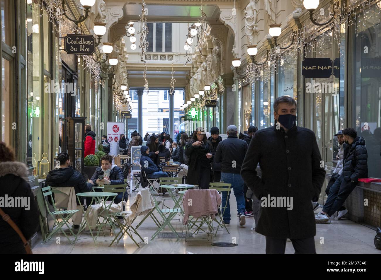 People go Christmas shopping in the city center of Brussels, Thursday ...