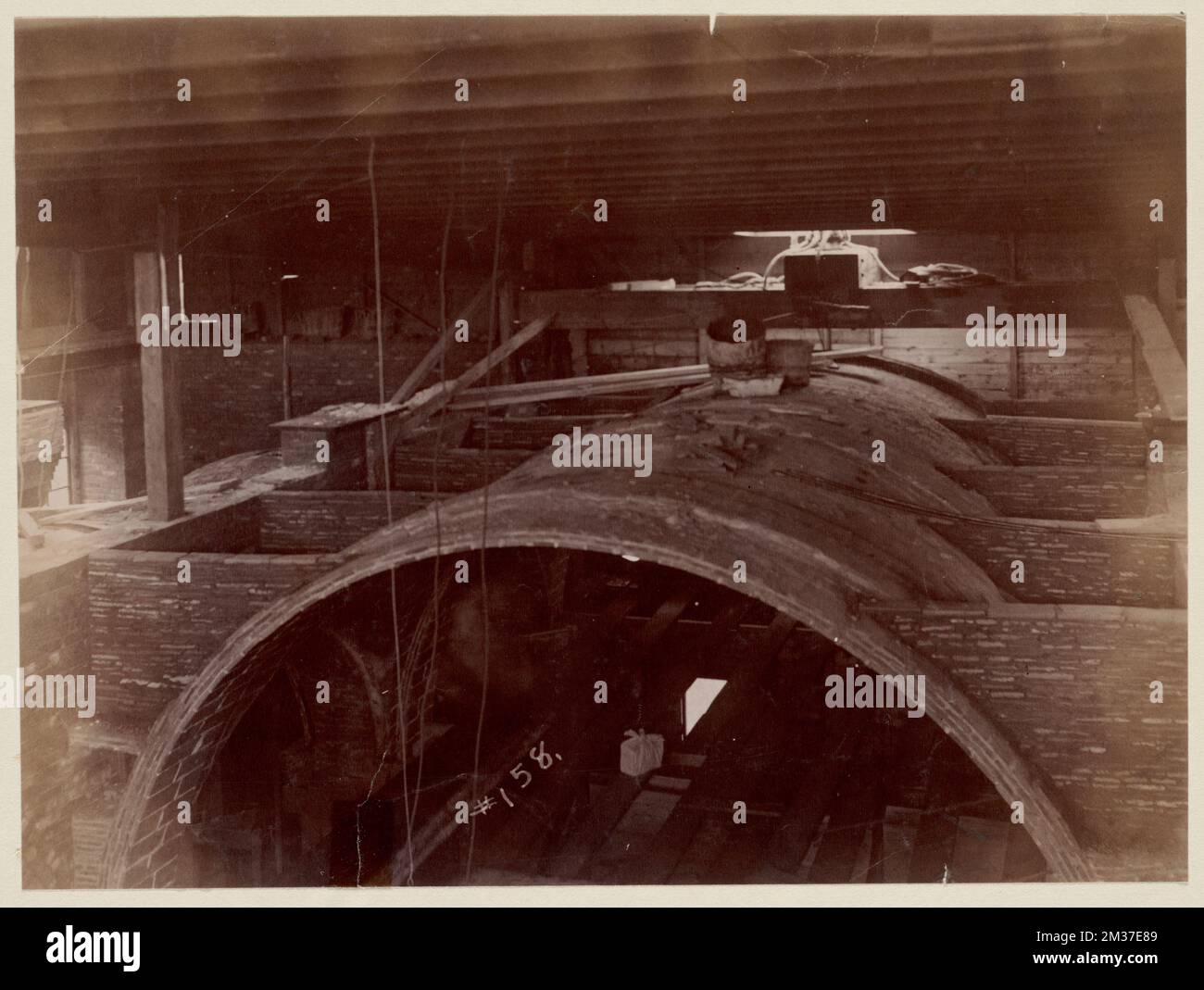 Guastavino tile arches and buttresses in entrance hall, construction of ...