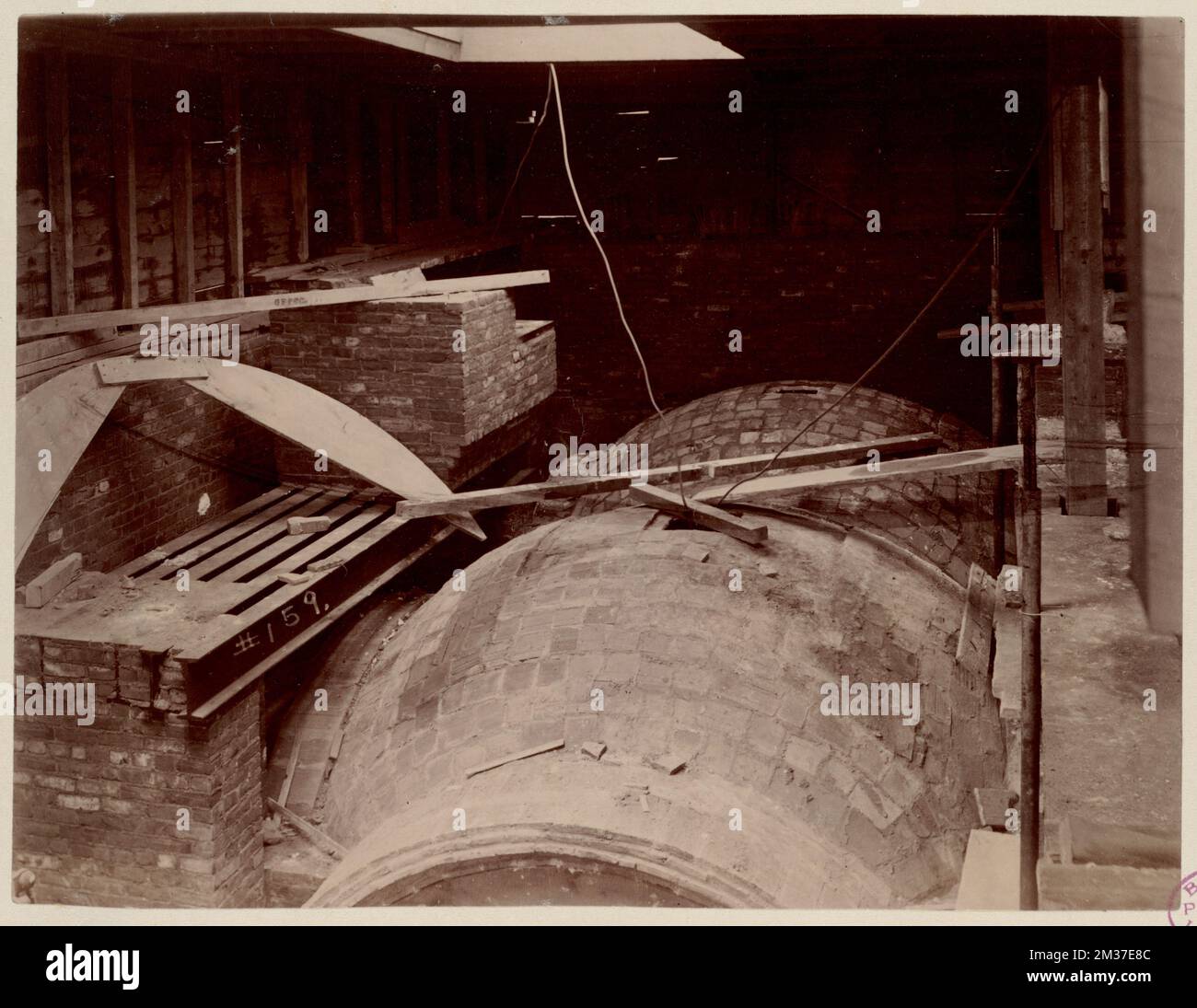Guastavino tile arches in entrance hall, construction of McKim building ...