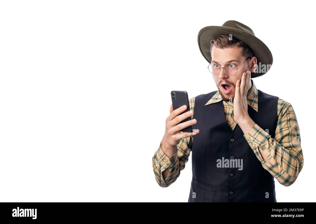 Man surprised expression in Cut Out Stock Images & Pictures - Alamy