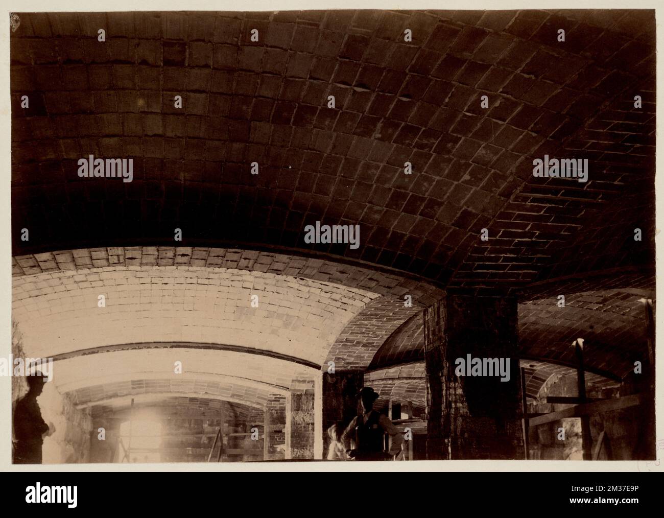Guastavino tile vaults in the basement, construction of the McKim ...