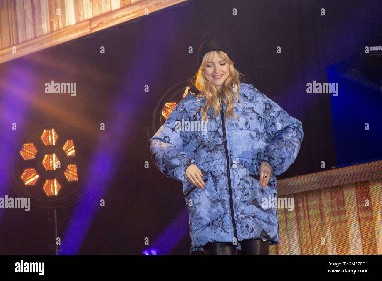 Belgian singer songwriter Angèle (Van Laeken) performs the closing ...