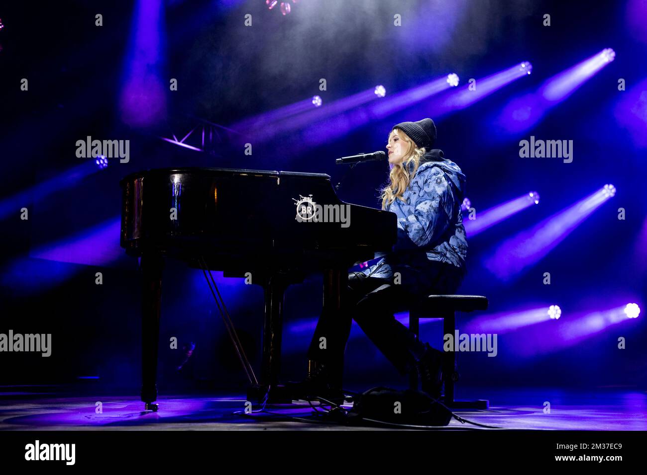 Belgian singer songwriter Angèle (Van Laeken) performs during the ...