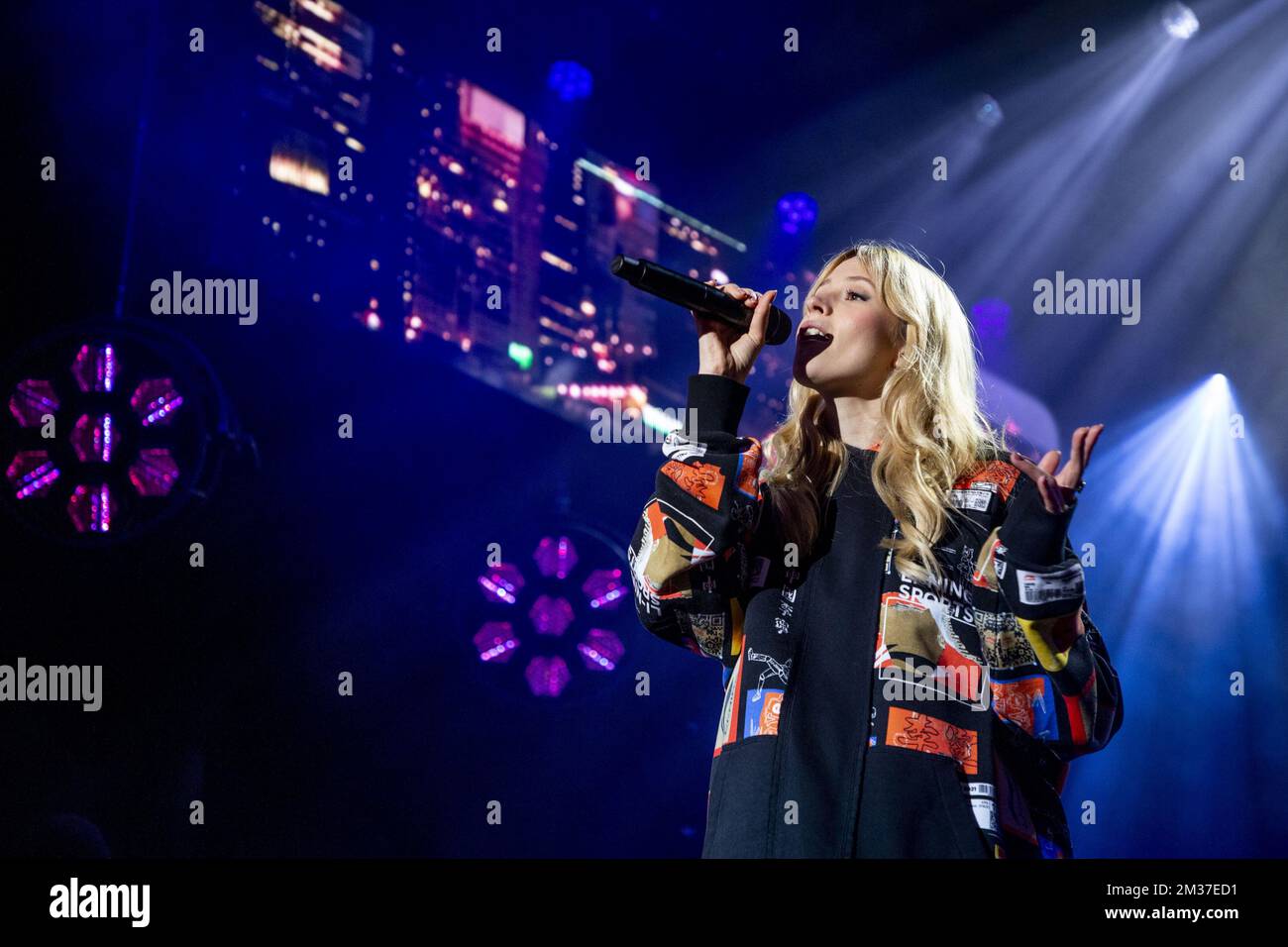 Belgian singer songwriter Angèle (Van Laeken) performs during the ...