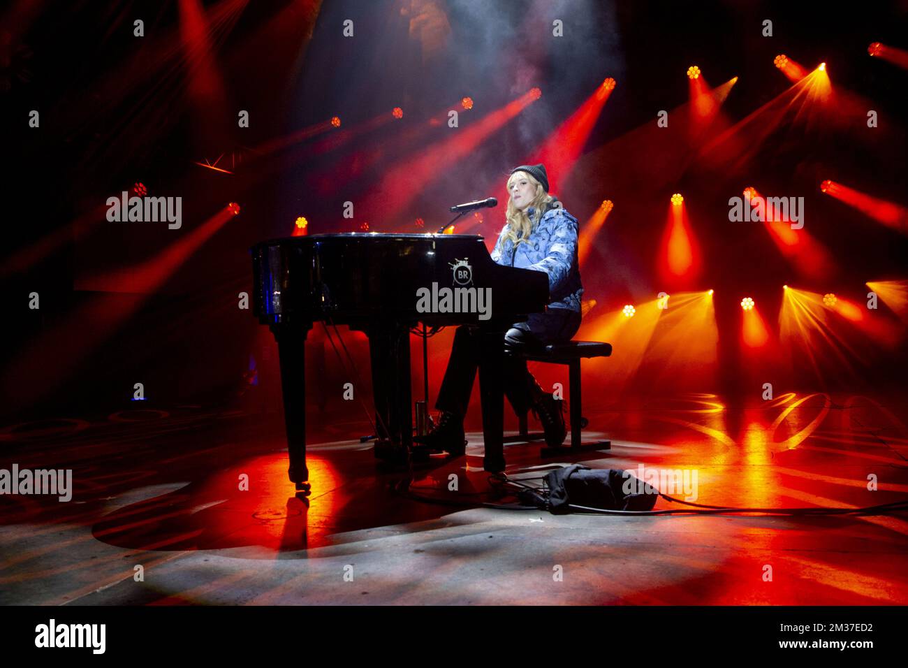 Belgian singer songwriter Angèle (Van Laeken) performs during the ...