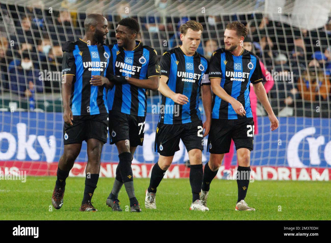 Club's Eder Balanta celebrates after scoring during a soccer game ...
