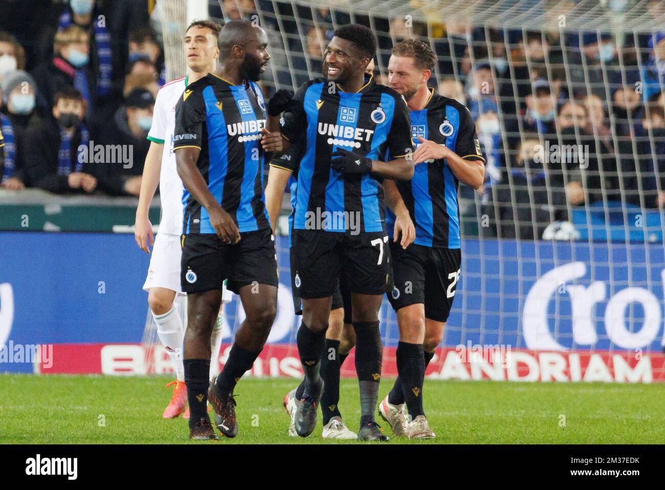 Club's Eder Balanta celebrates after scoring during a soccer game ...