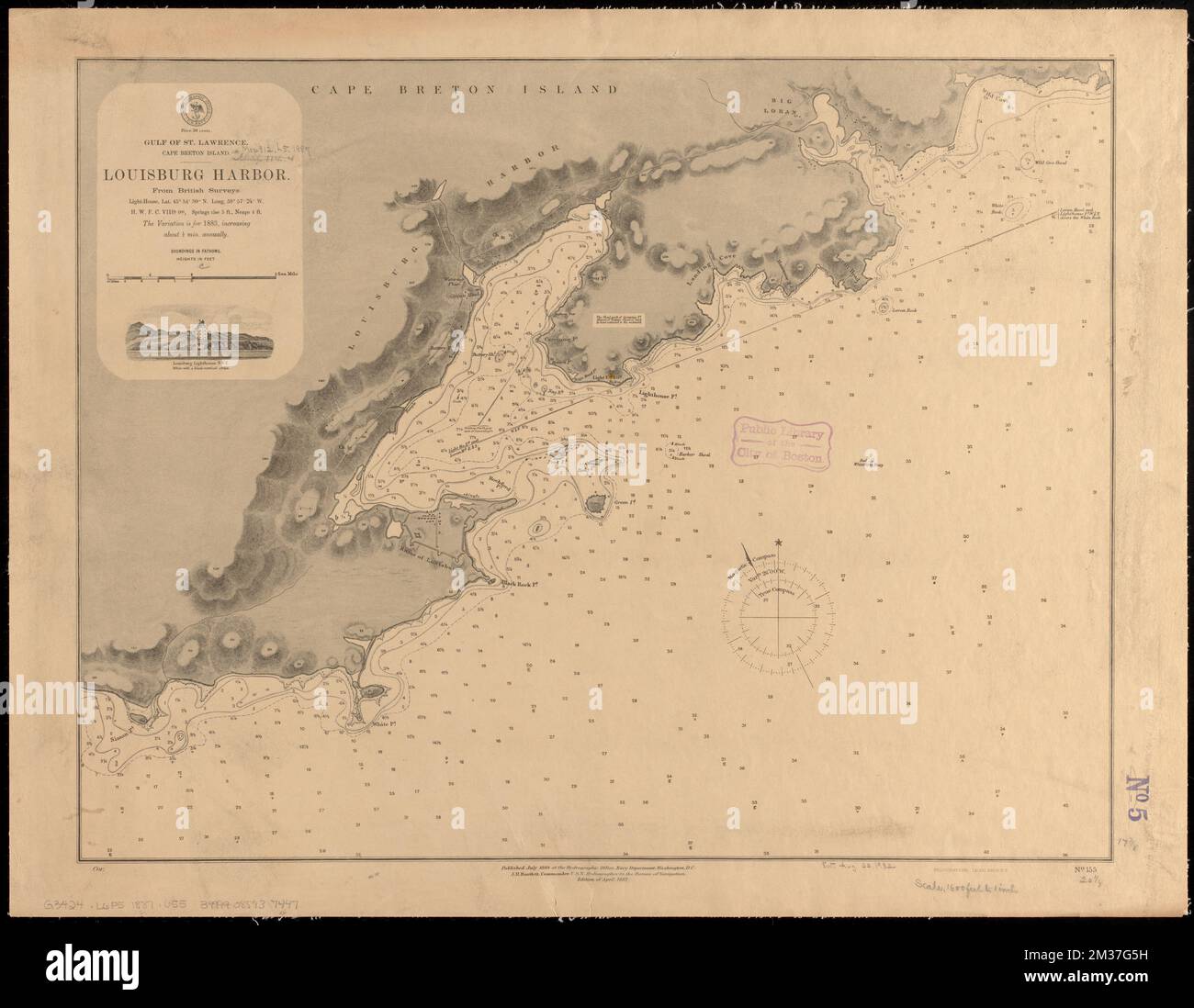 Gulf of St. Lawrence, Cape Breton Island, Louisburg Harbor : from ...
