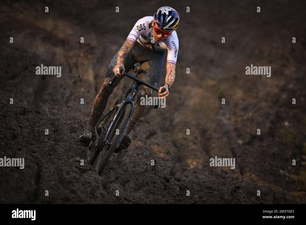 British Thomas Pidcock pictured in action during the men elite race of ...