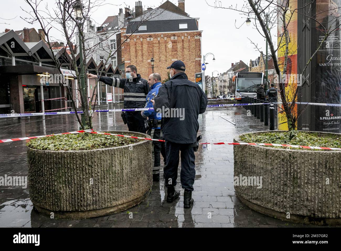 Illustration picture shows the site where an accident occured with a ...