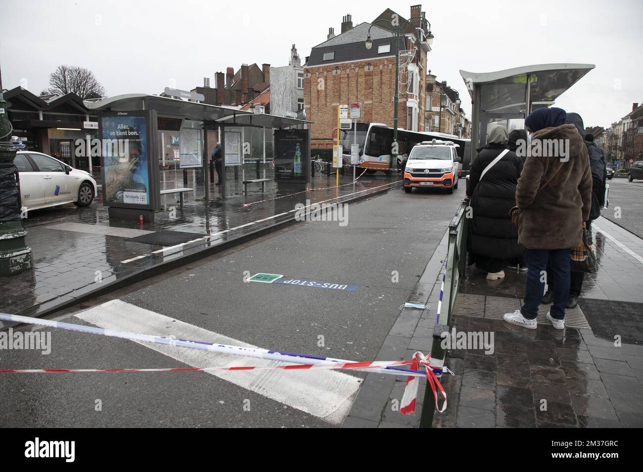 Illustration picture shows the site where an accident occured with a ...