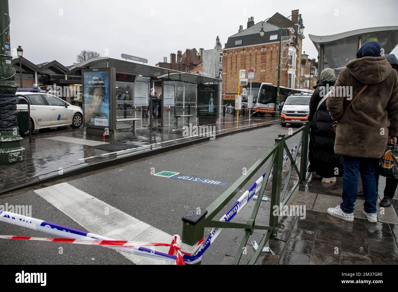 Illustration picture shows the site where an accident occured with a ...