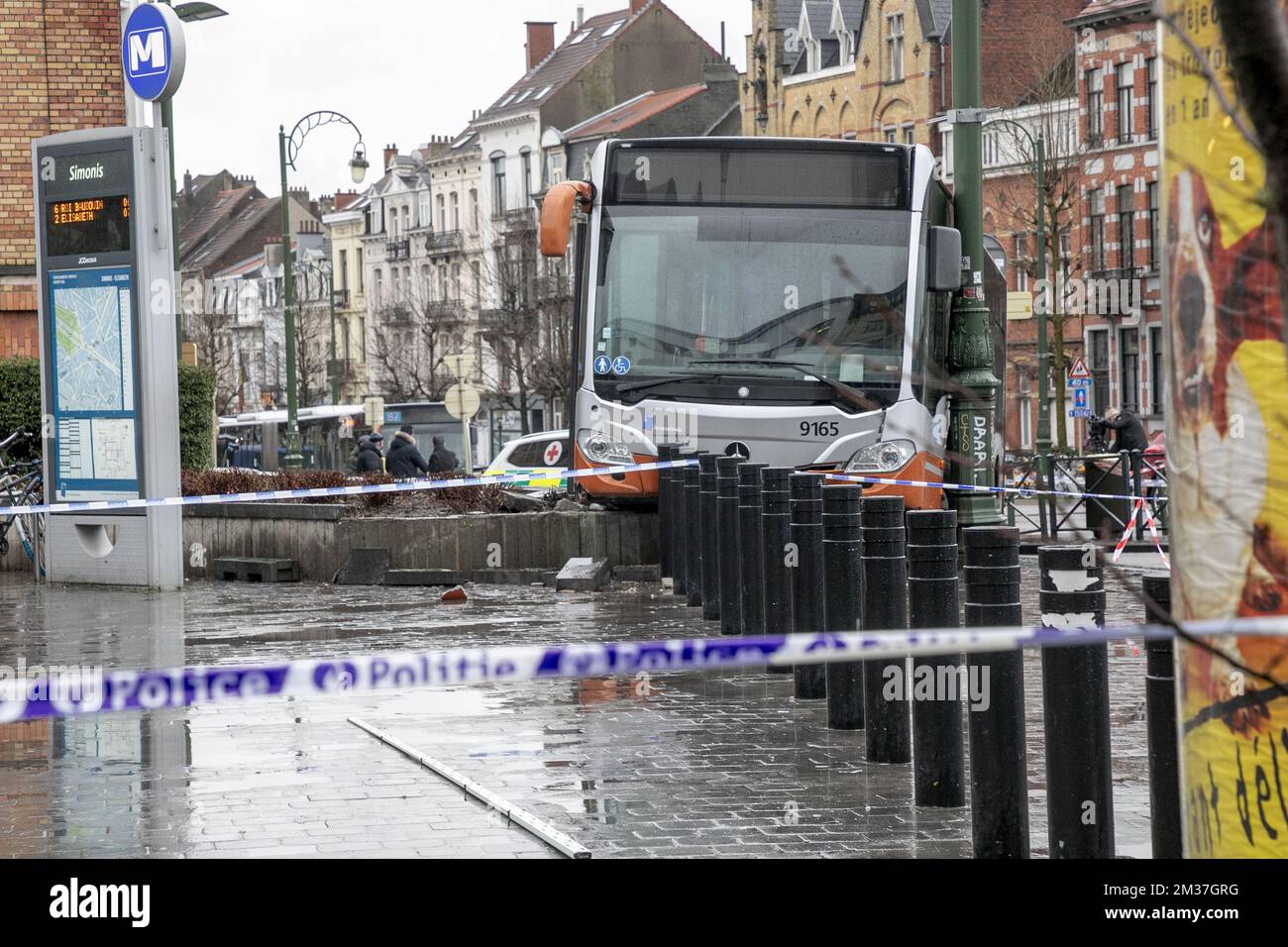 Illustration picture shows the site where an accident occured with a ...
