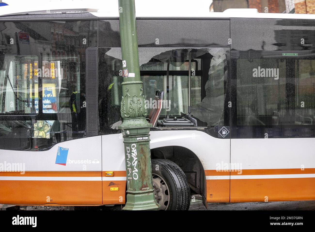 Illustration picture shows the site where an accident occured with a ...