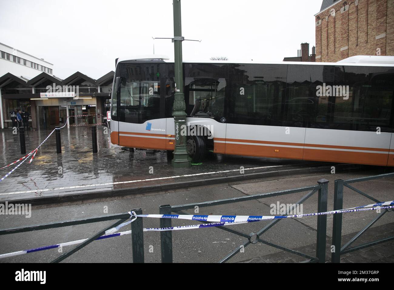 Illustration picture shows the site where an accident occured with a ...