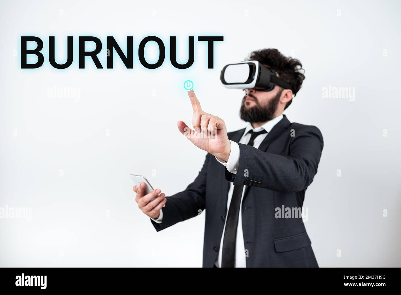Text caption presenting Burnout. Word Written on Feeling of physical ...