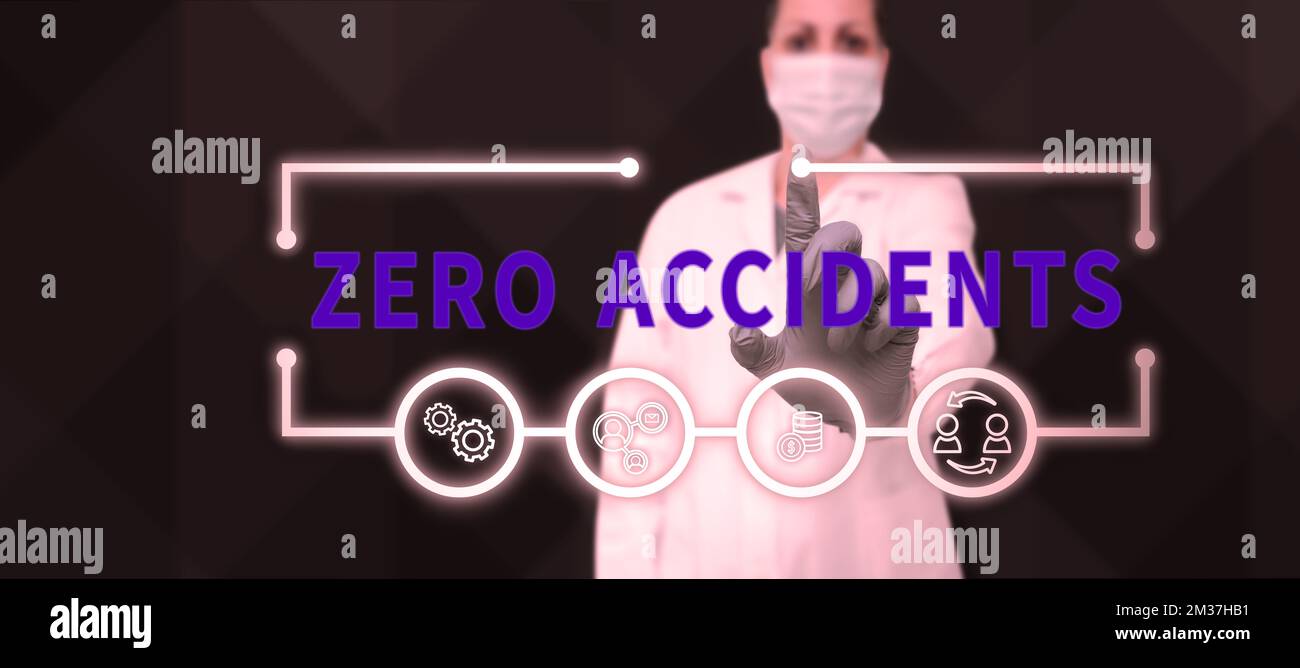 Handwriting text Zero Accidents. Word for important strategy for ...