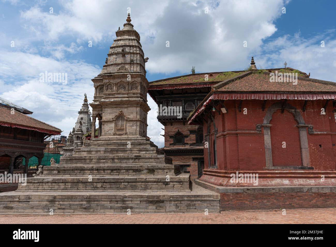 The former royal palace complex Bhaktapur Durbar Square in Nepal Stock ...