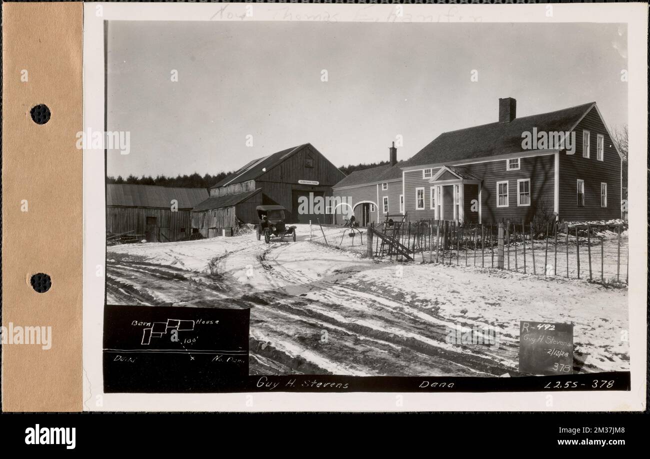 Guy H. Stevens, house and barn ('Sunny Side Farm'), Dana, Mass., Feb ...