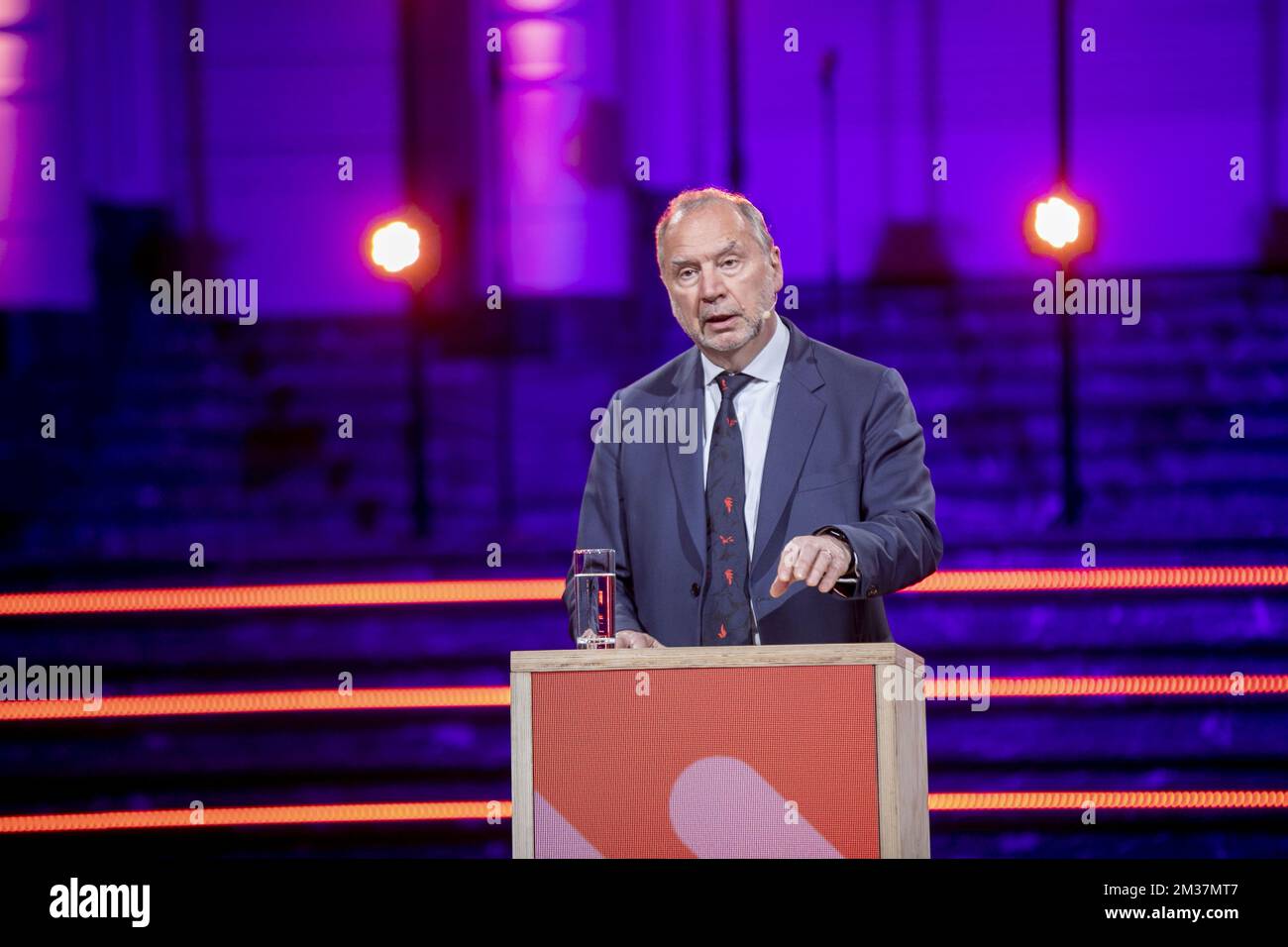 Belgian microbiologist Peter Piot pictured at the recording of the ...