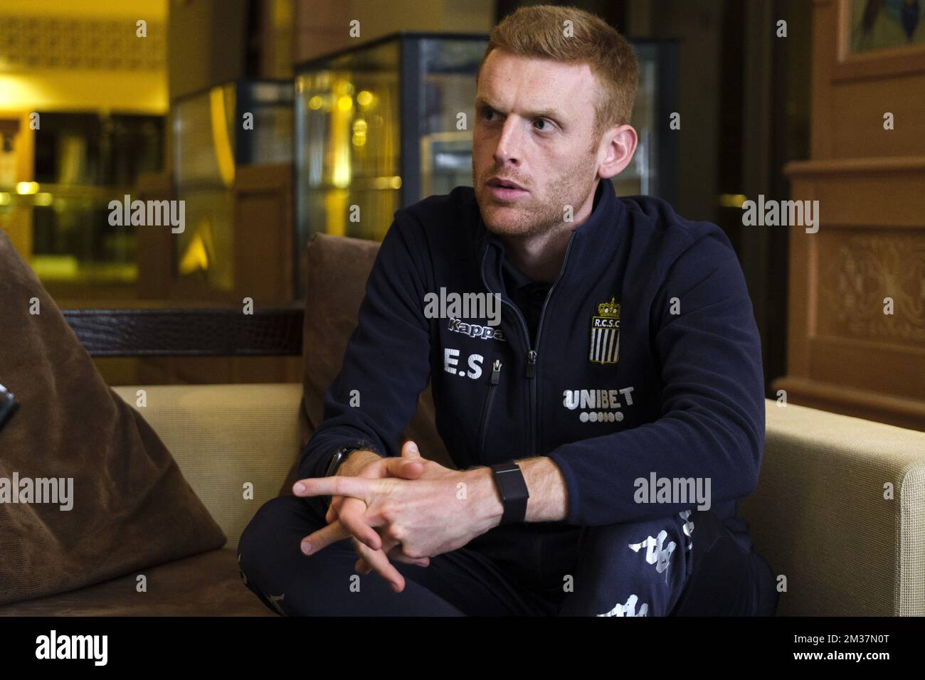 Charleroi's head coach Edward Still pictured during the winter training ...