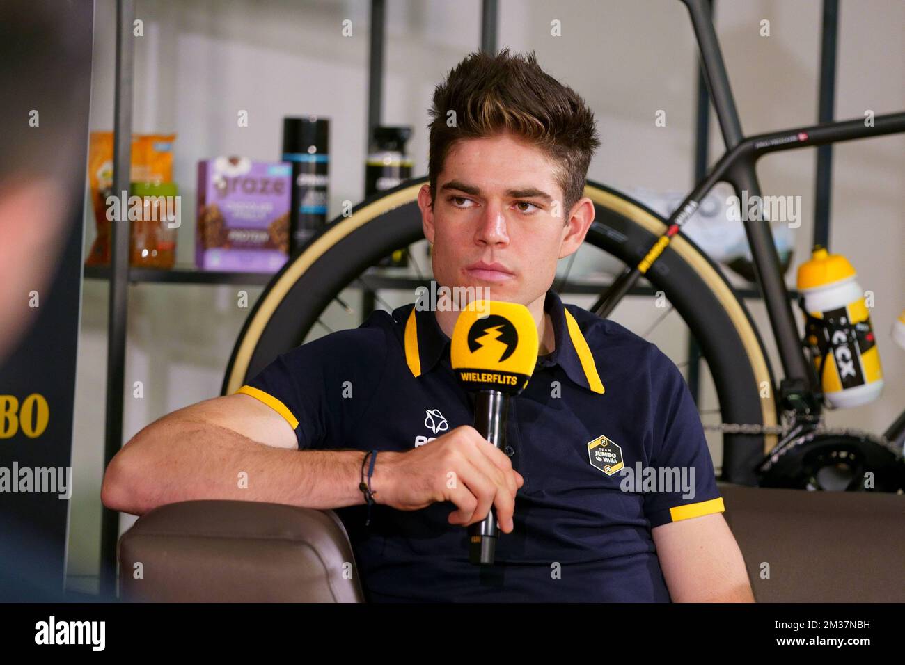 Belgian Wout Van Aert of Team Jumbo-Visma pictured during the media day ...