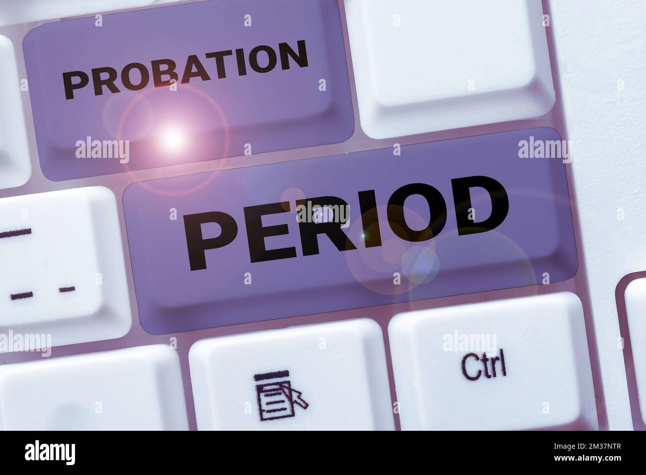 Inspiration showing sign Probation Period. Business overview focused ...