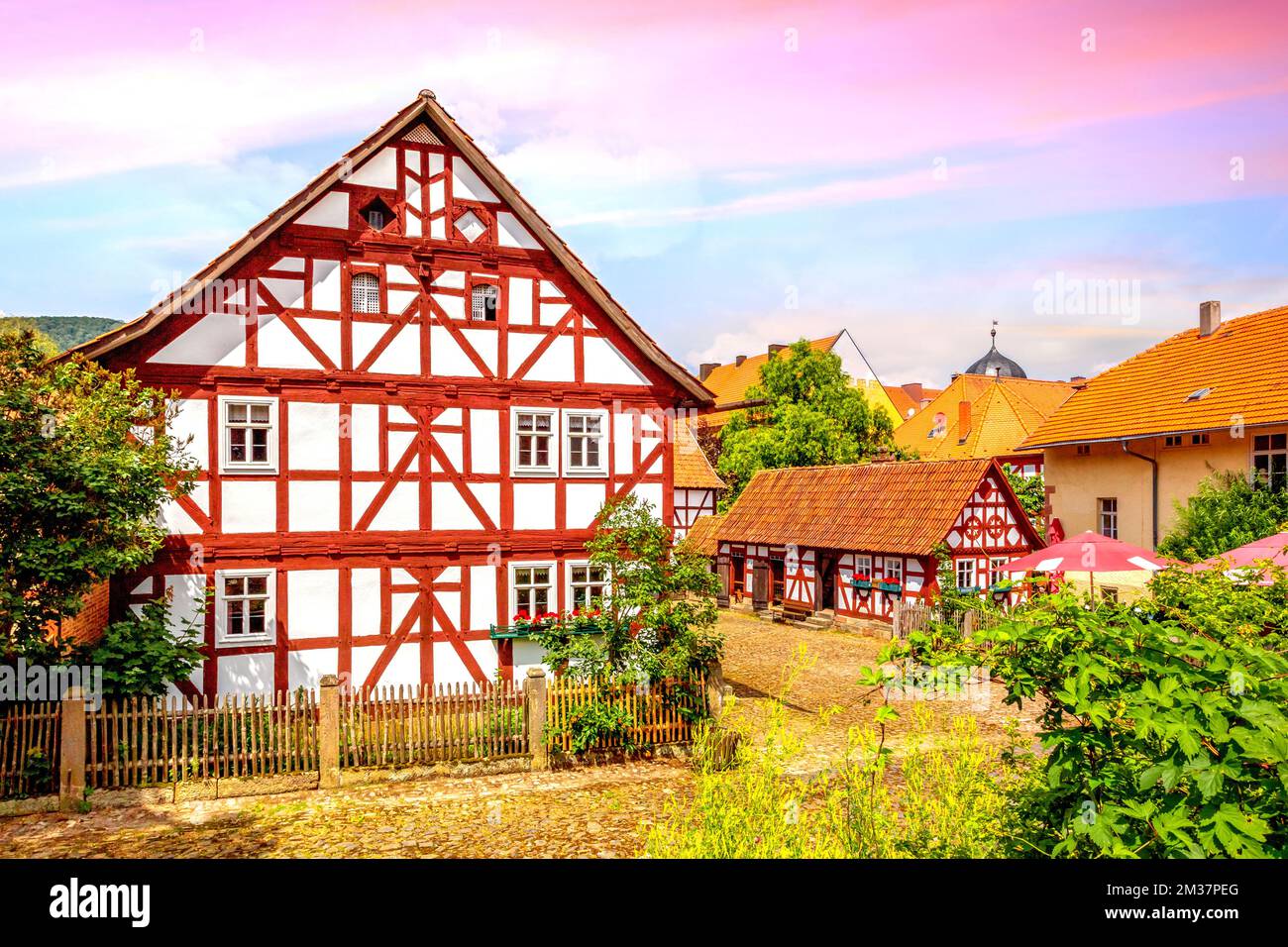 Old city in Tann, Hessen, Germany Stock Photo - Alamy