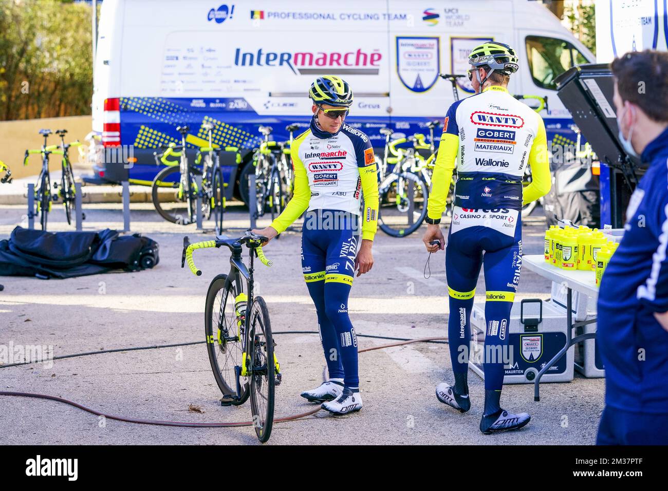 Intermarche Wanty-Gobert Materiaux rider pictured during a training ...