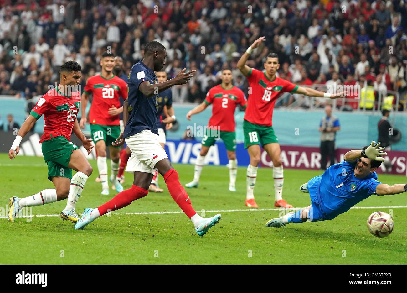 France's Randal Kolo Muani scores their side's second goal of the game ...