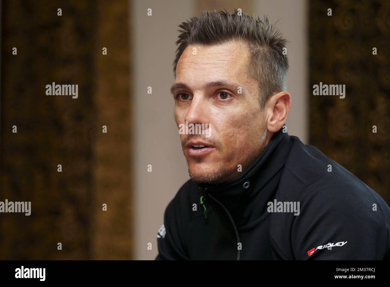 Belgian Philippe Gilbert of Lotto Soudal pictured during a press moment ...