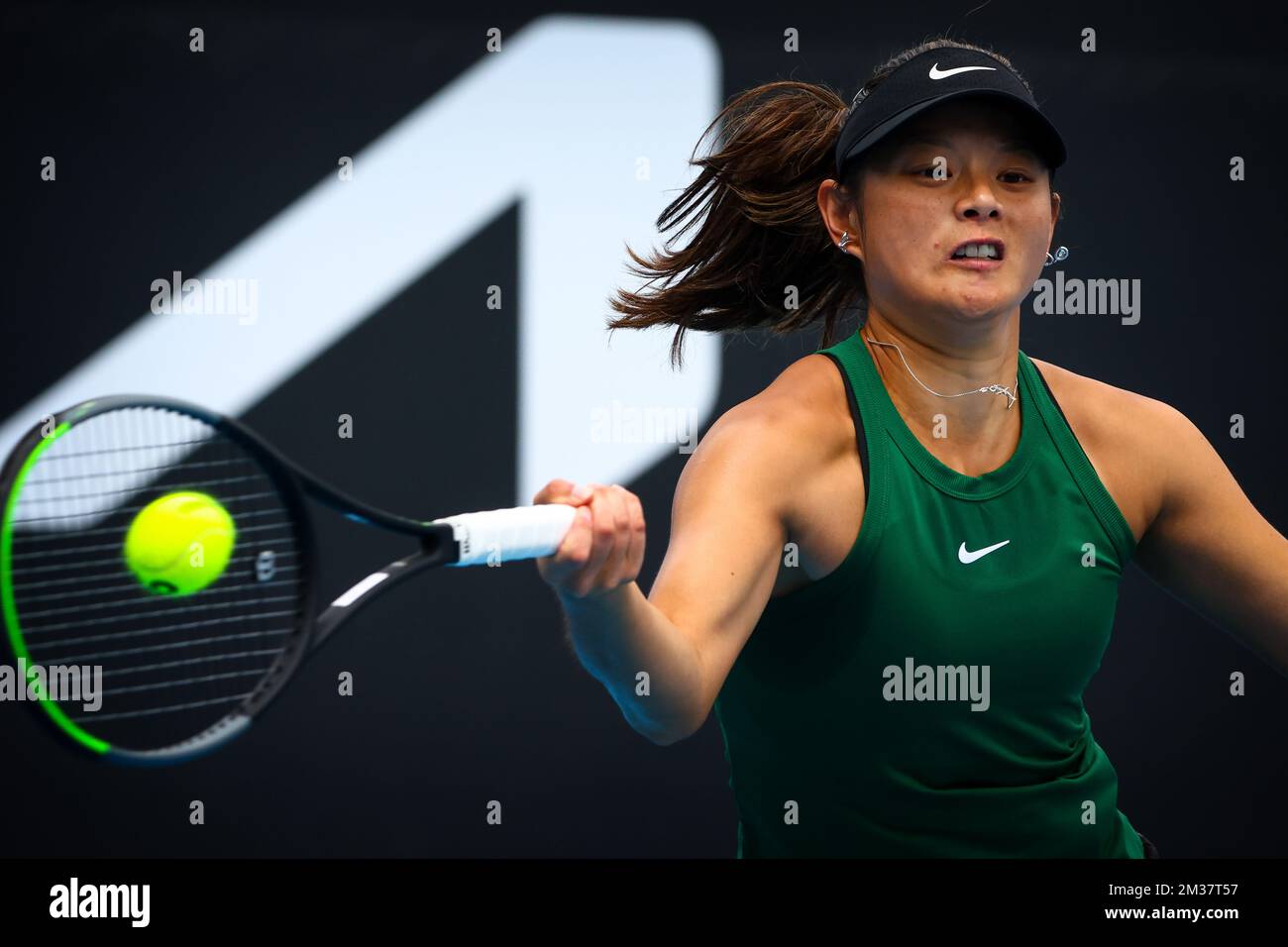 French Arianne Hartono (WTA 191) pictured in action at a women's first ...