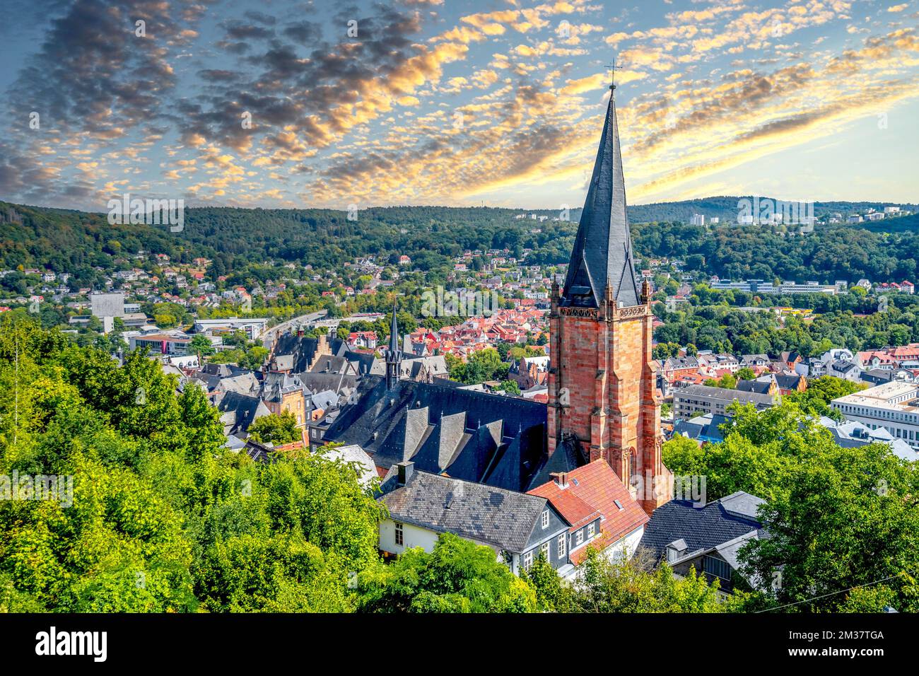 View over Marburg an der Lahn, Hessen, Germany Stock Photo - Alamy