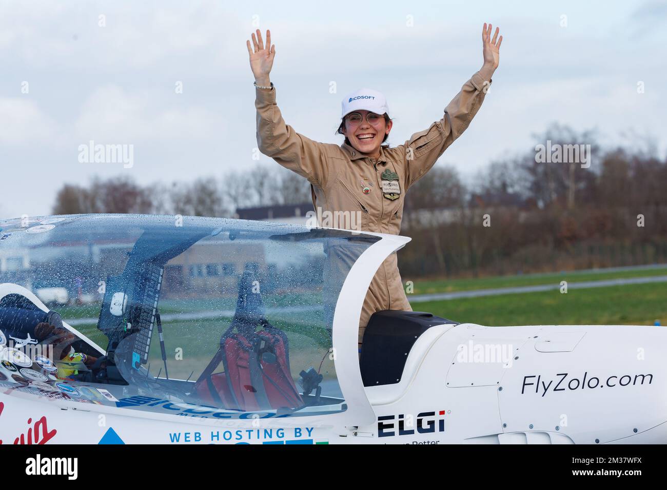 Zara Rutherford pictured during the return of 19-year-old Zara ...