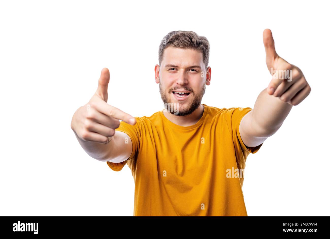 Excited happy guy making hi-res stock photography and images - Alamy