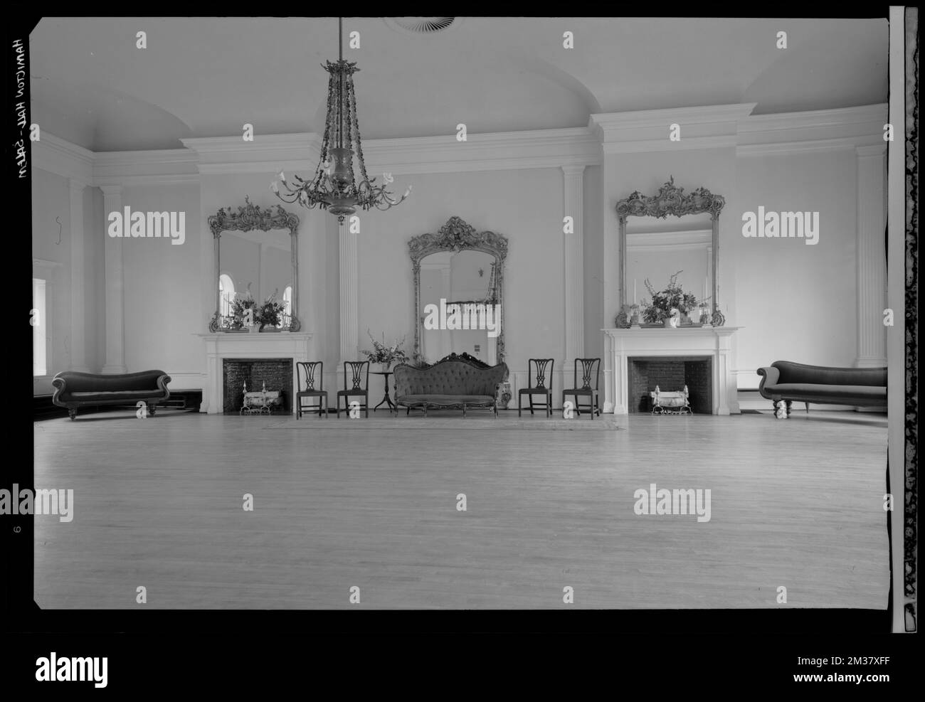 Hamilton Hall, Chestnut Street, Salem: interior , Fireplaces, Mirrors ...