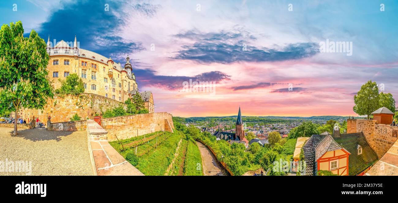 View over Marburg an der Lahn, Hessen, Germany Stock Photo - Alamy