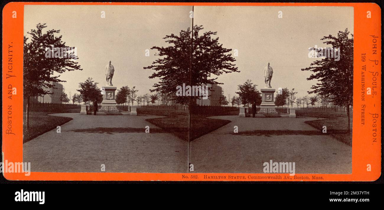 Hamilton statue, Commonwealth Av., Boston, Mass. , Pedestrian malls ...