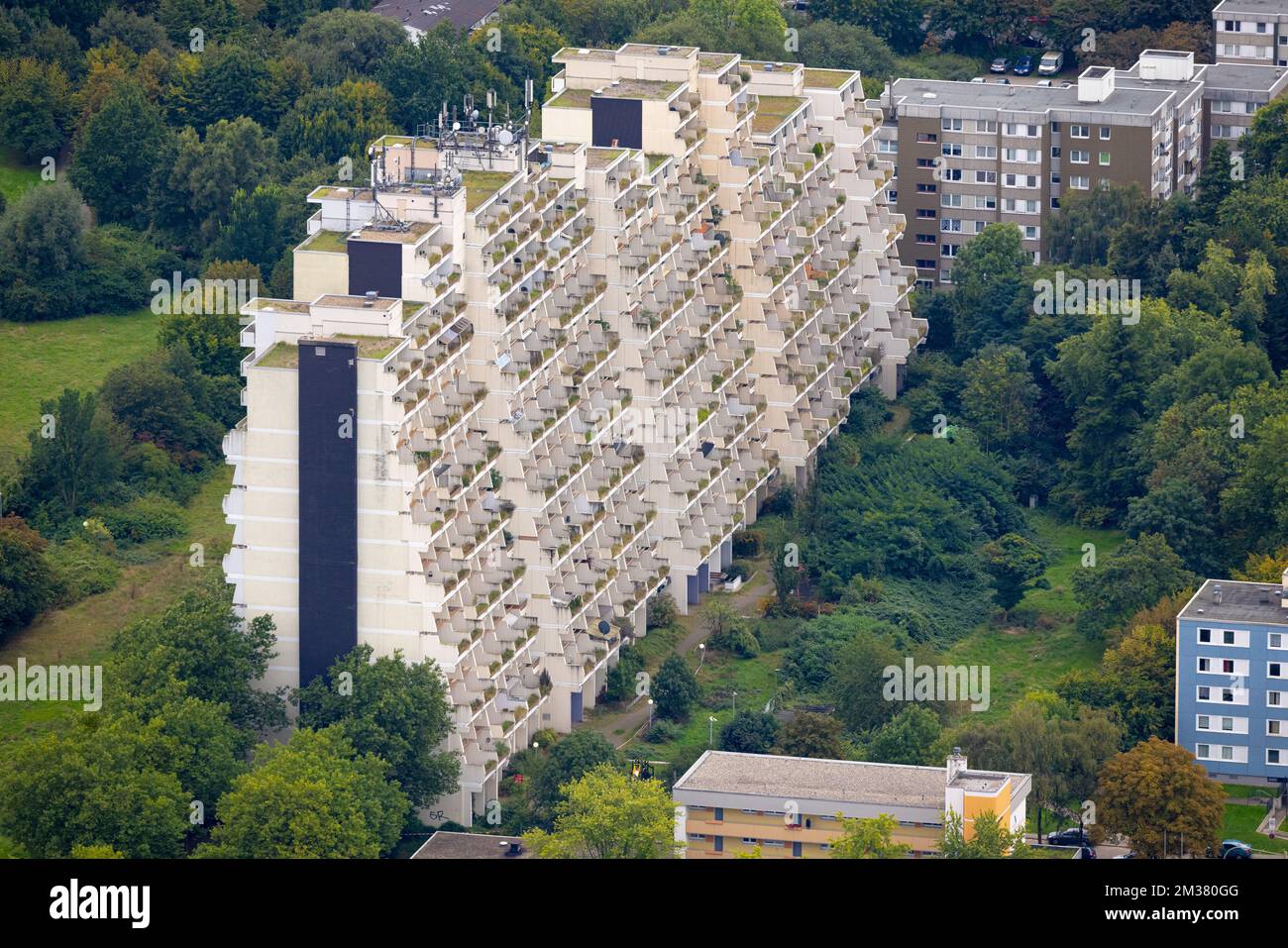 Aerial view, Dorstfelder Hannibal II building in Dorstfeld district in ...