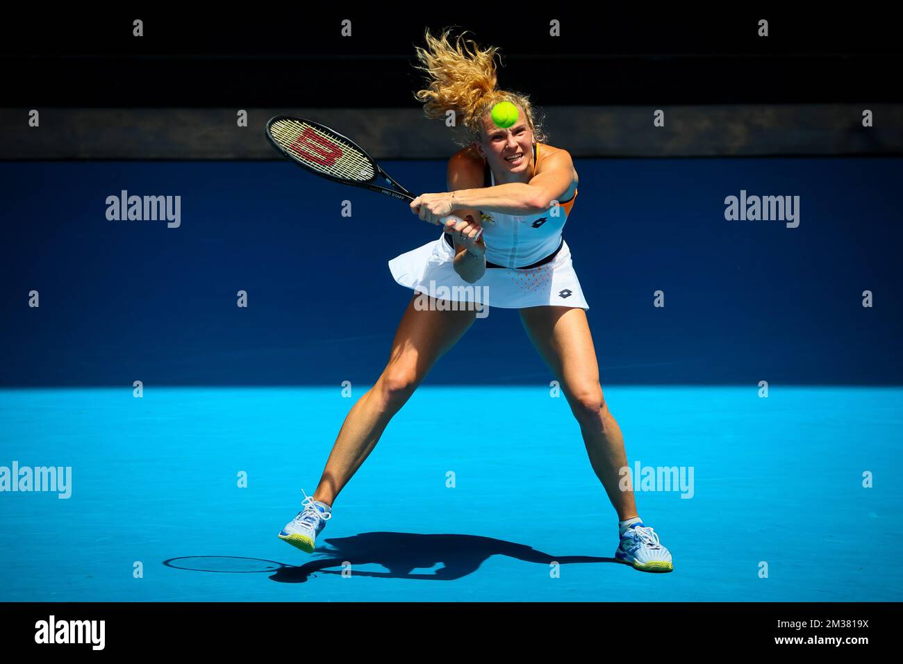 Czech Katerina Siniakova pictured in action during the women's doubles ...
