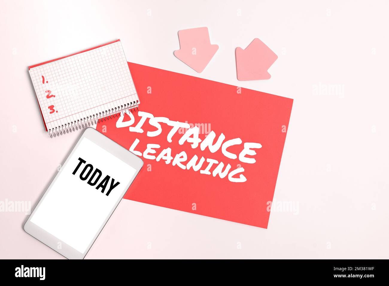 Text sign showing Distance Learning. Business showcase educational ...