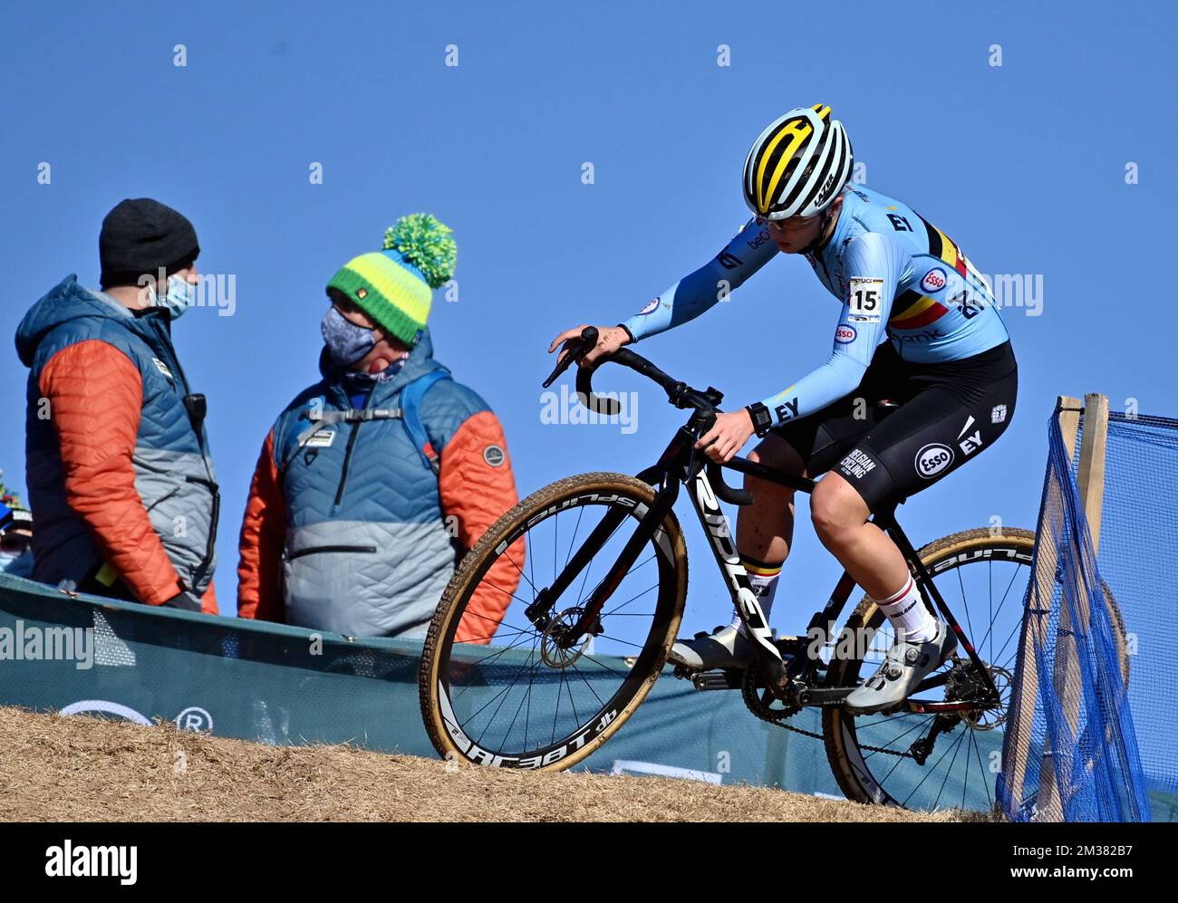 Belgian Fleur Moors pictured during the women's junior race at the ...