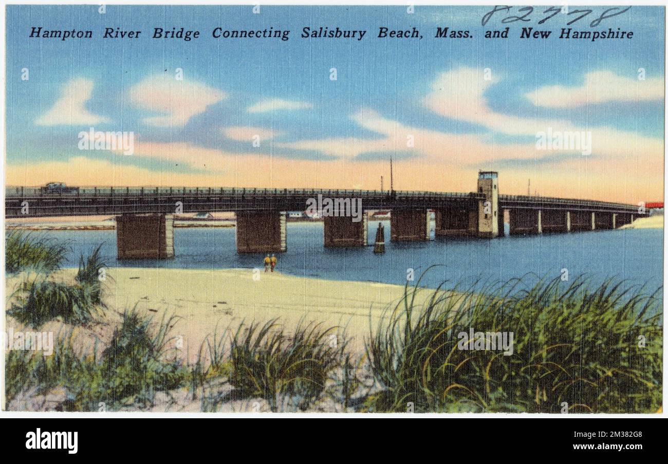 Hampton River Bridge connecting Salisbury Beach, Mass. and New ...