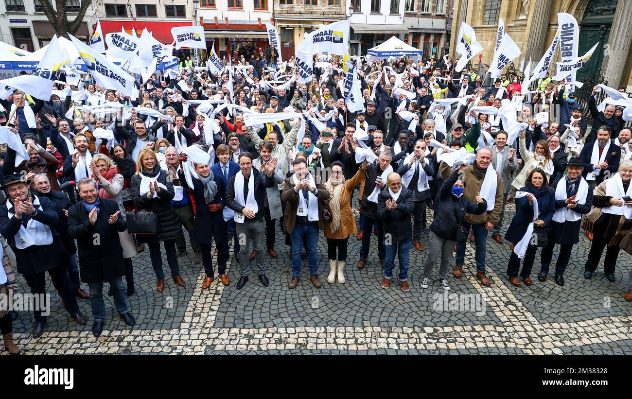 Illustration picture taken during the new year's speech of Flemish far ...