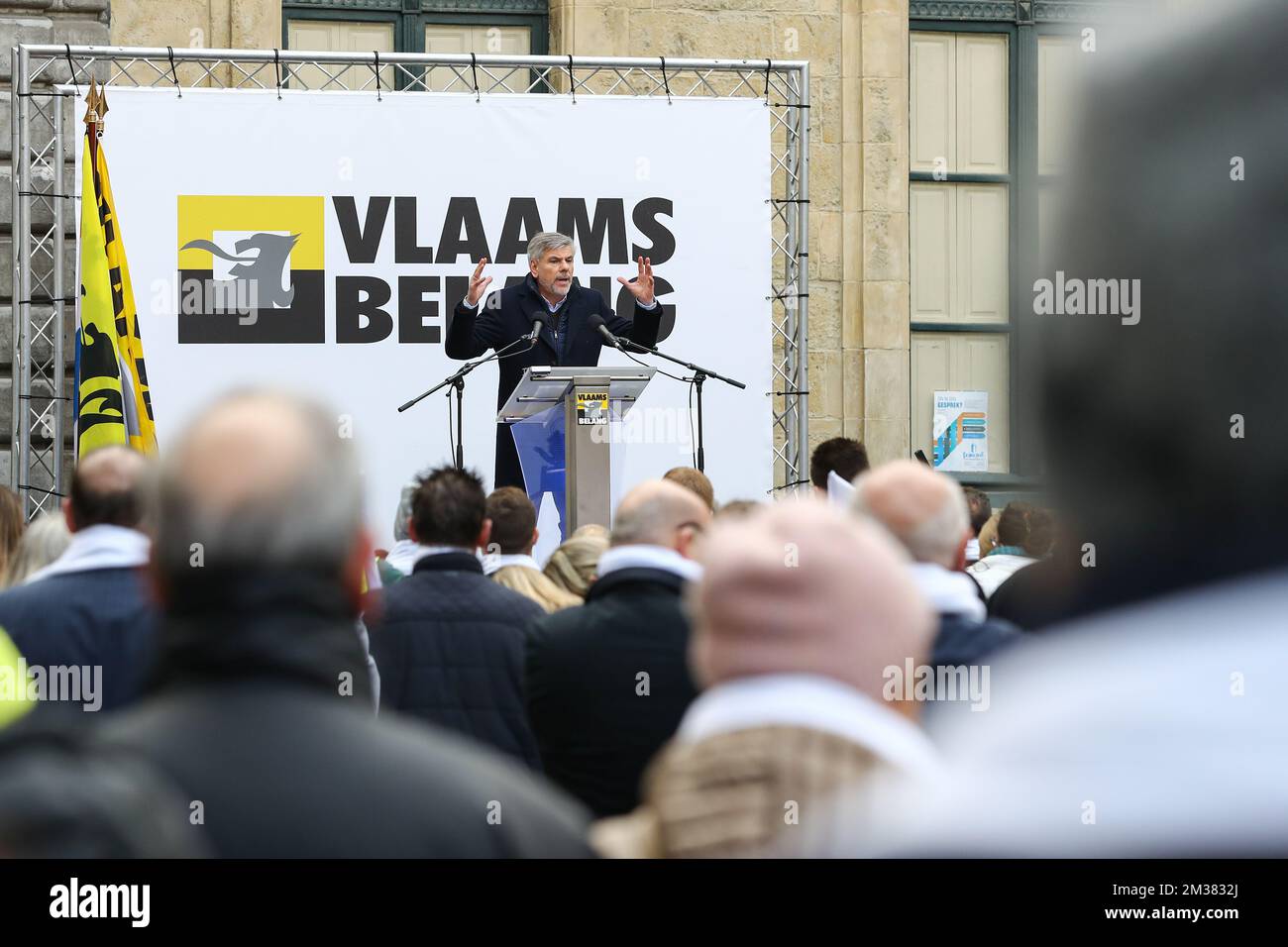 Vlaams Belang's Filip Dewinter pictured during the new year's speech of ...